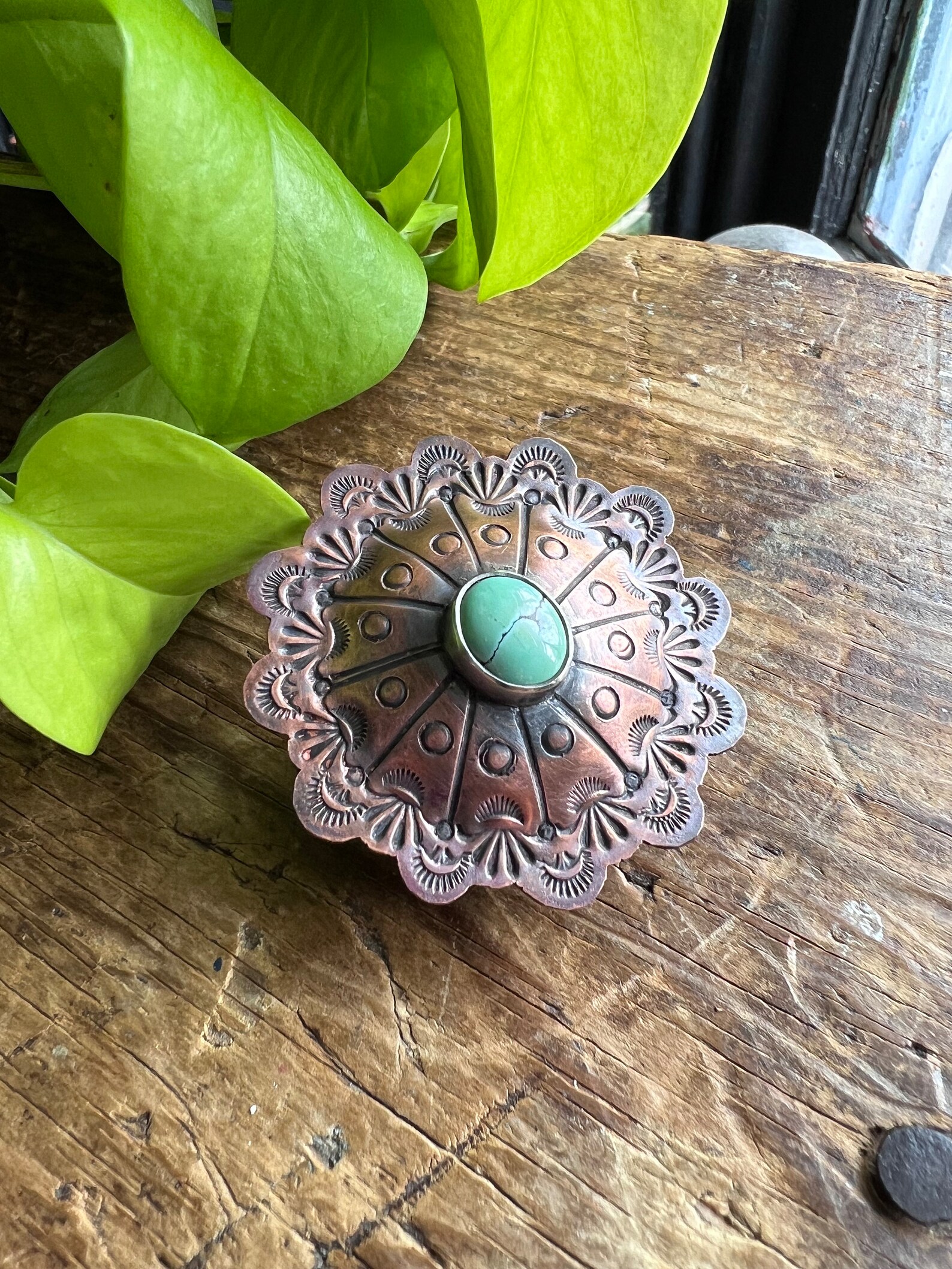 Copper and Turquoise Concho Pop Socket , Pop Socket , Concho, Copper ...