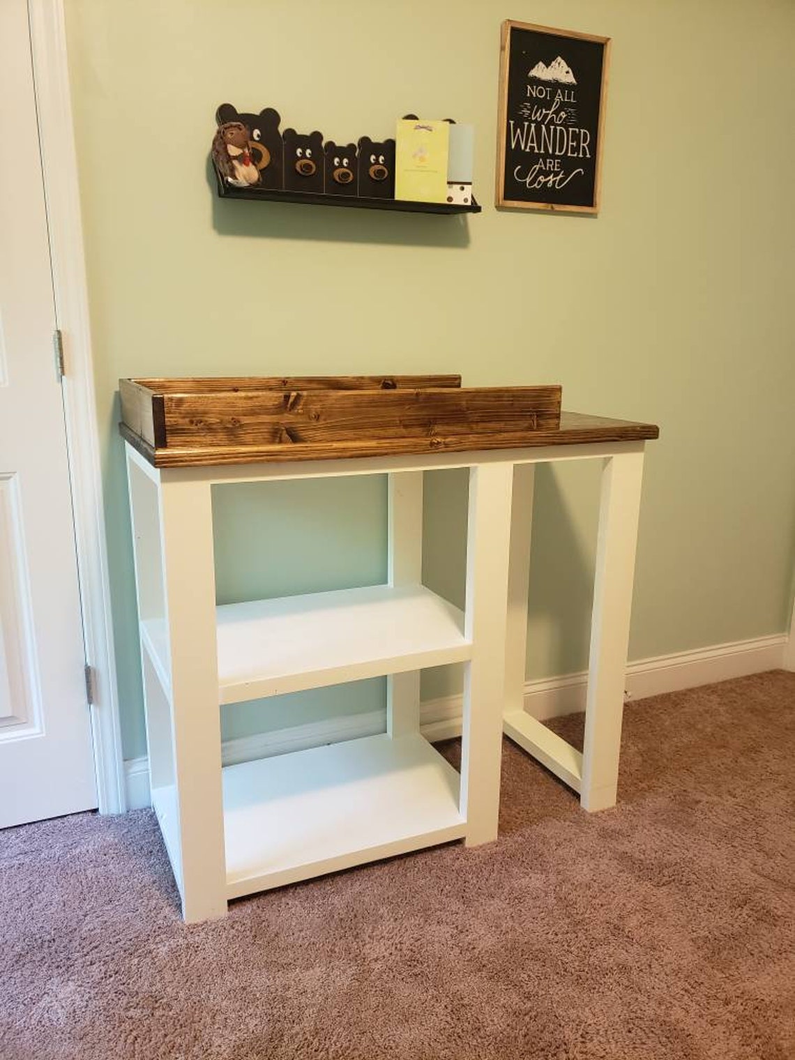 Farmhouse Baby Changing Table / Farmhouse Nursery Table / - Etsy