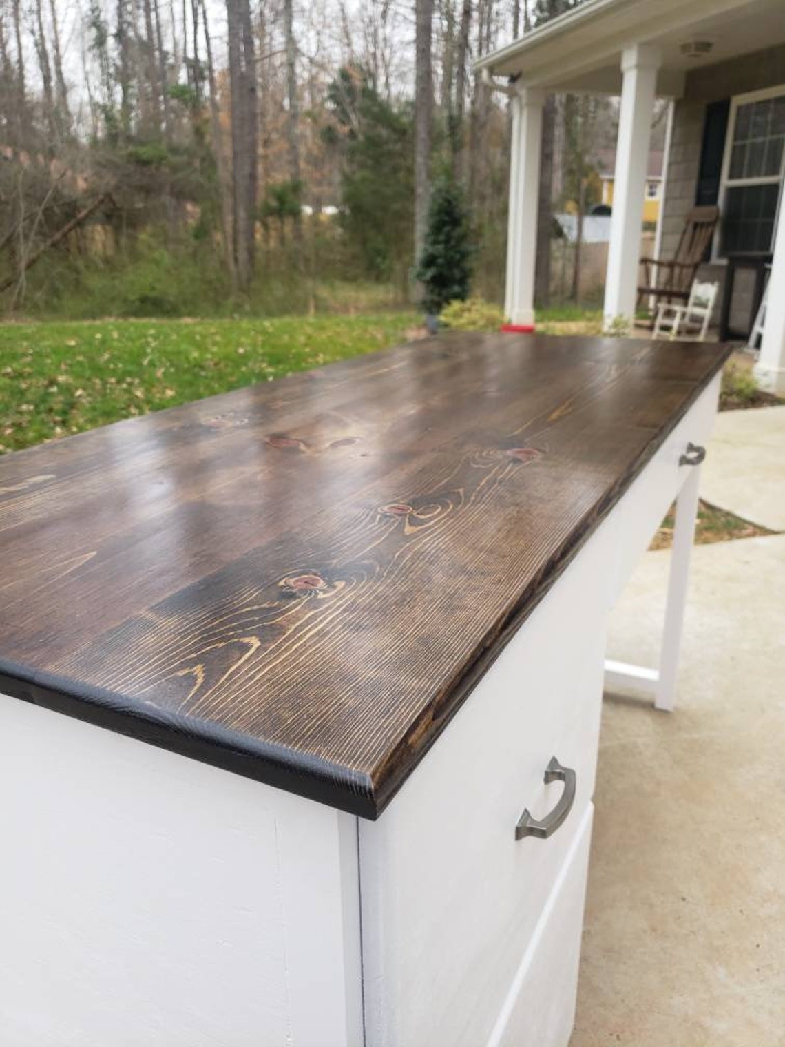Farmhouse Computer Desk With Drawers: Rustic X-leg Design - Etsy