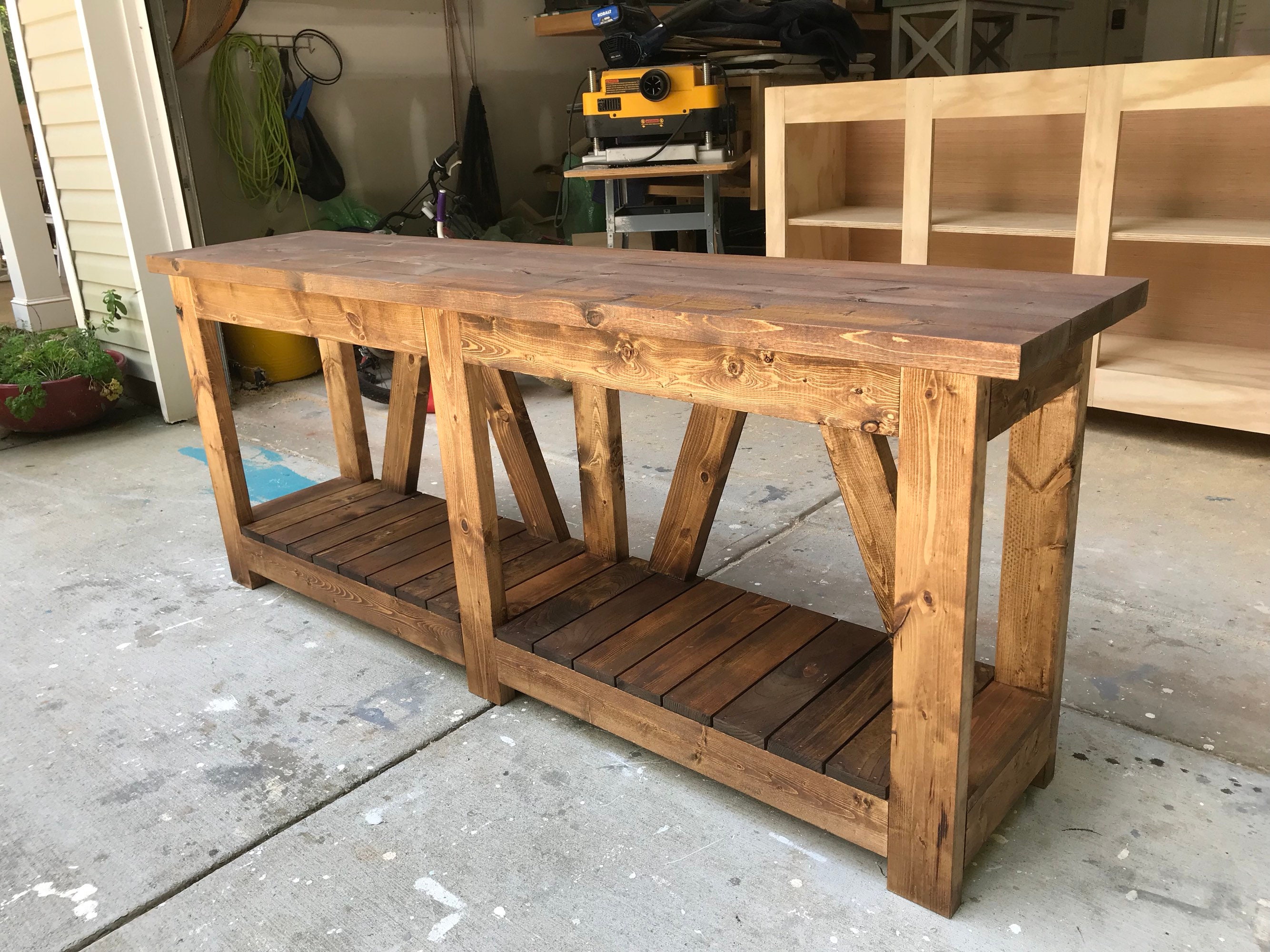Rustic Console Table / Farmhouse Table / Entryway Table - Etsy