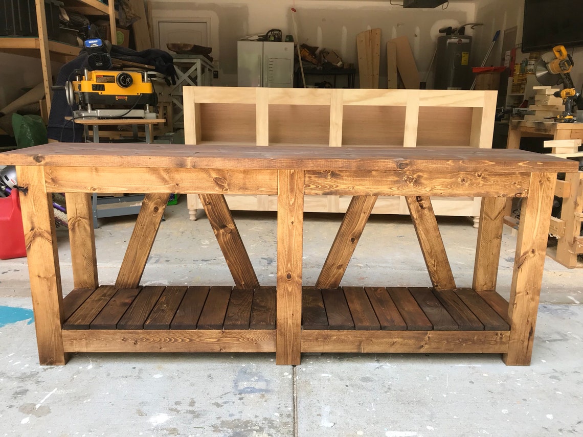 Rustic Console Table / Farmhouse Table / Entryway Table - Etsy