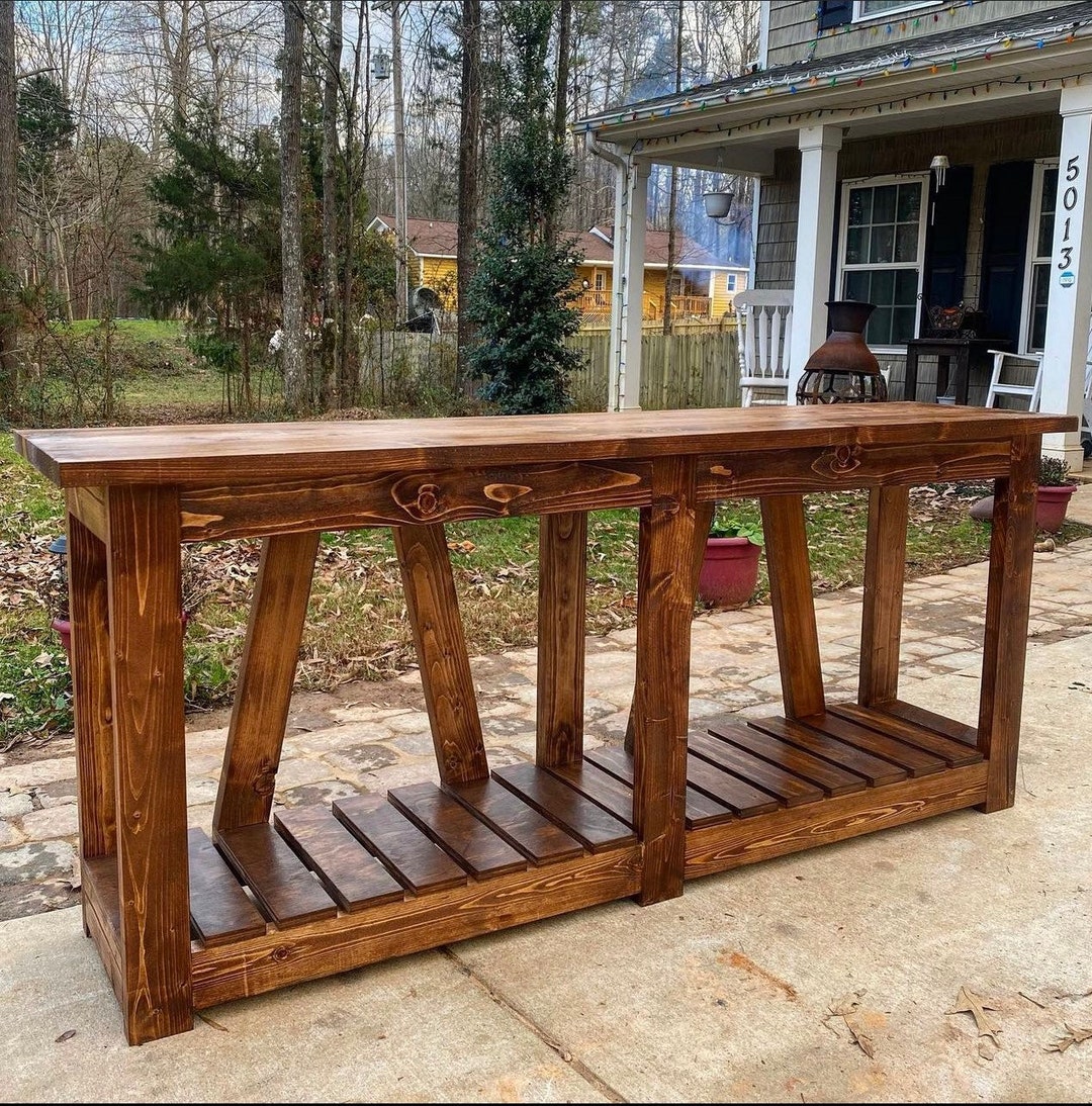Rustic Console Table / Farmhouse Table / Entryway Table - Etsy