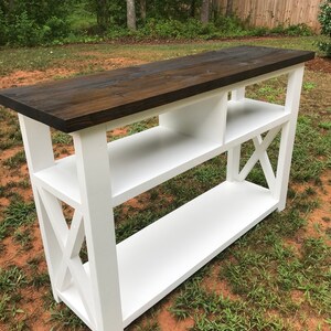 Rustic X Console Table / Farmhouse X Table / Entryway Table - Etsy