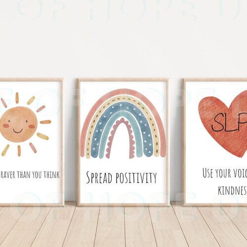 Speech Therapy Wall Art Bundle of 2 Prints / SLP Poster / - Etsy