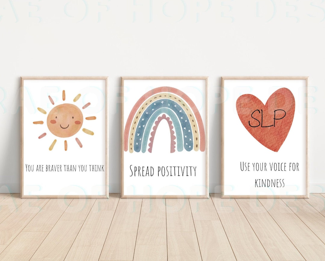 Speech Therapy Poster Bundle, Speech Therapy Decor, Slp Poster, Speech ...