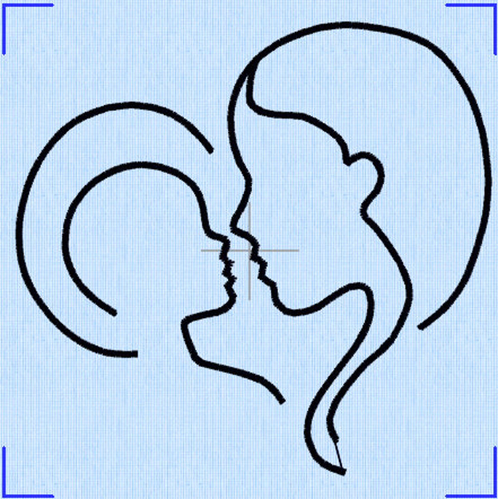 Mom and Baby Outline Embroidery Design - 3 Sizes - Multiple Formats ...