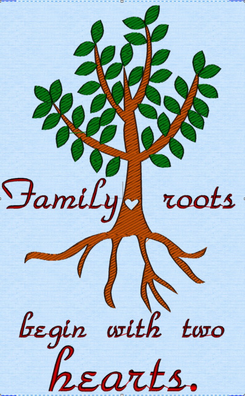 Tree With Roots Embroidery Design - All 4 Versions of This Design in ...