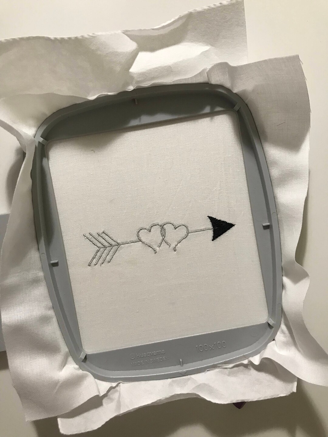 Double Heart Arrow Embroidery Design - 4 Sizes - Multiple Formats ...