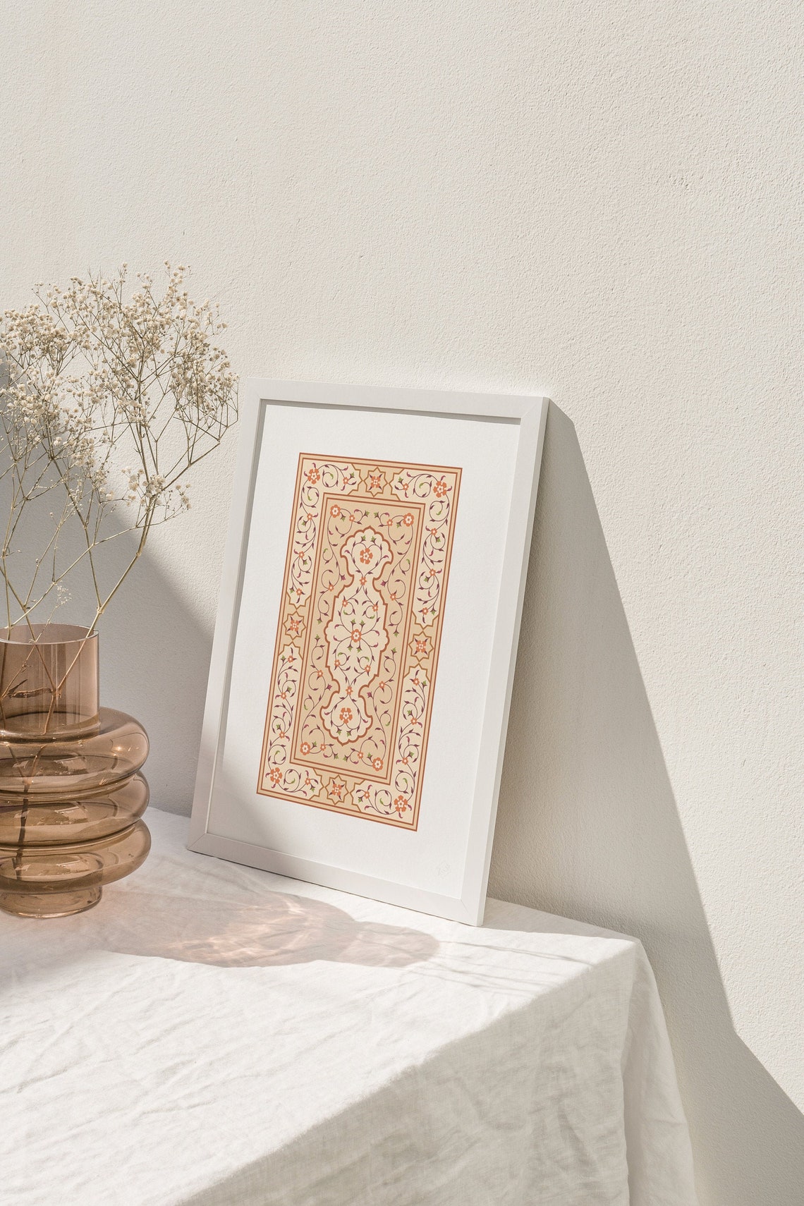 Natural Ottoman Rug Design Ottoman Floral Design Arabesque - Etsy