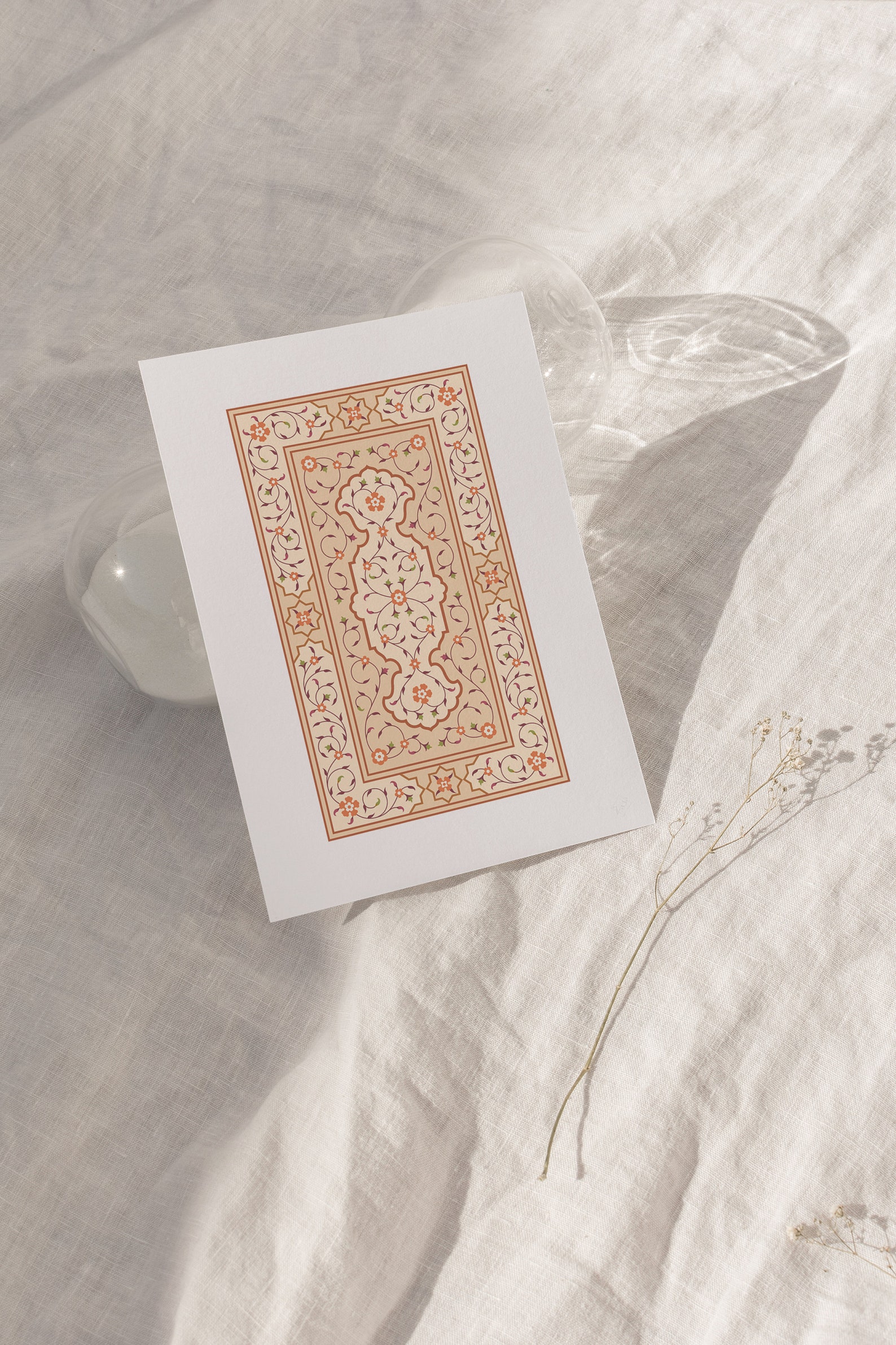 Natural Ottoman Rug Design Ottoman Floral Design Arabesque - Etsy