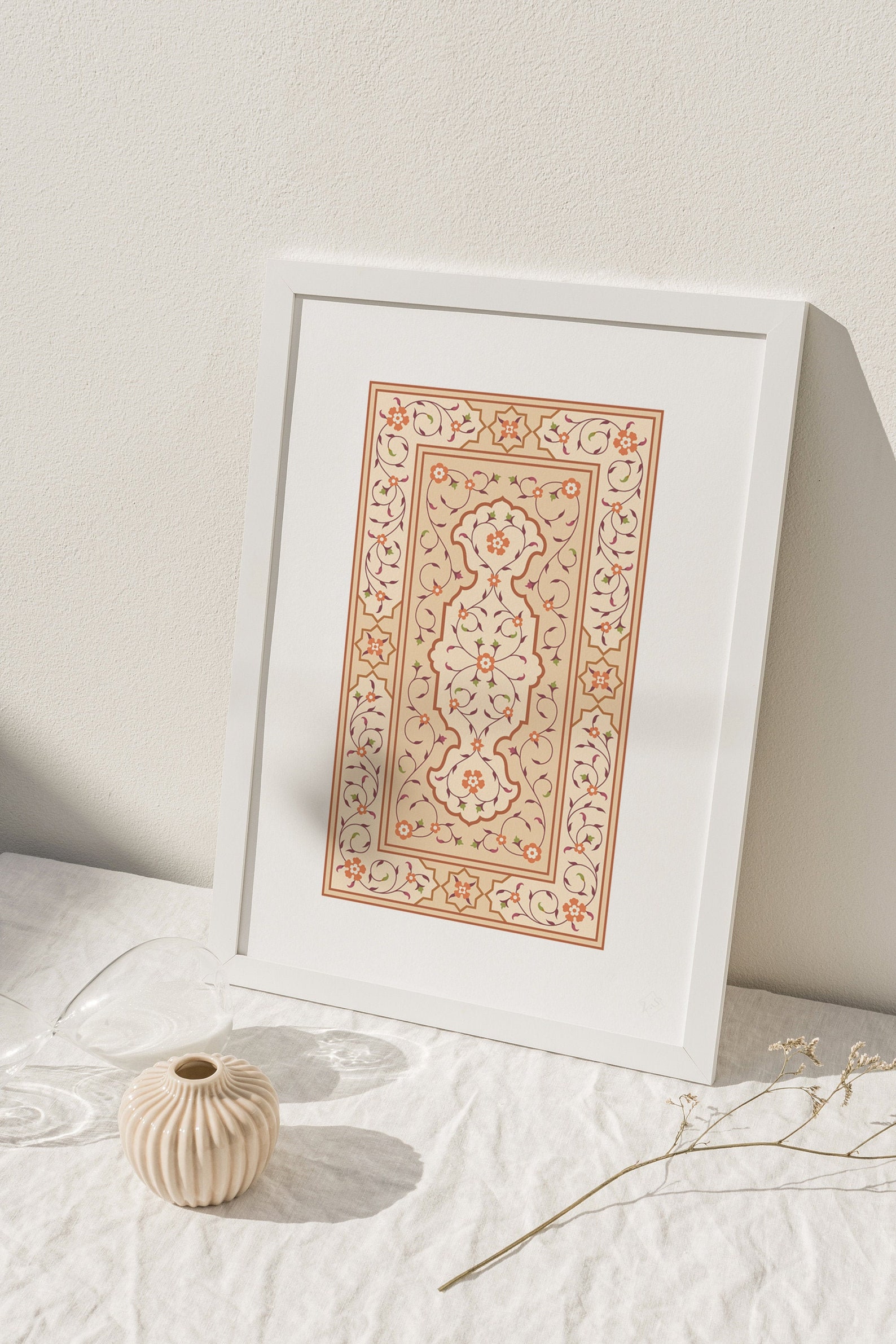 Natural Ottoman Rug Design Ottoman Floral Design Arabesque - Etsy