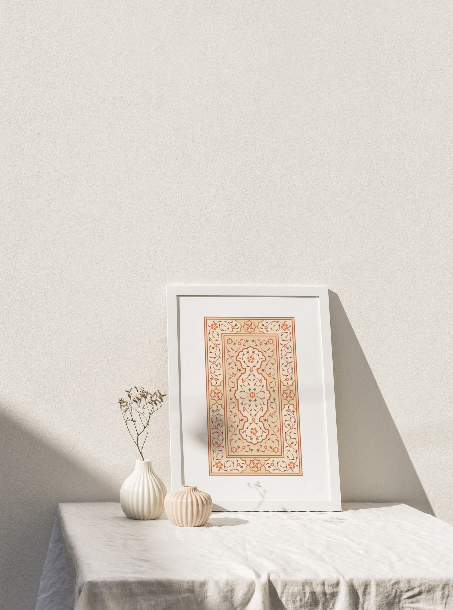 Natural Ottoman Rug Design Ottoman Floral Design Arabesque - Etsy