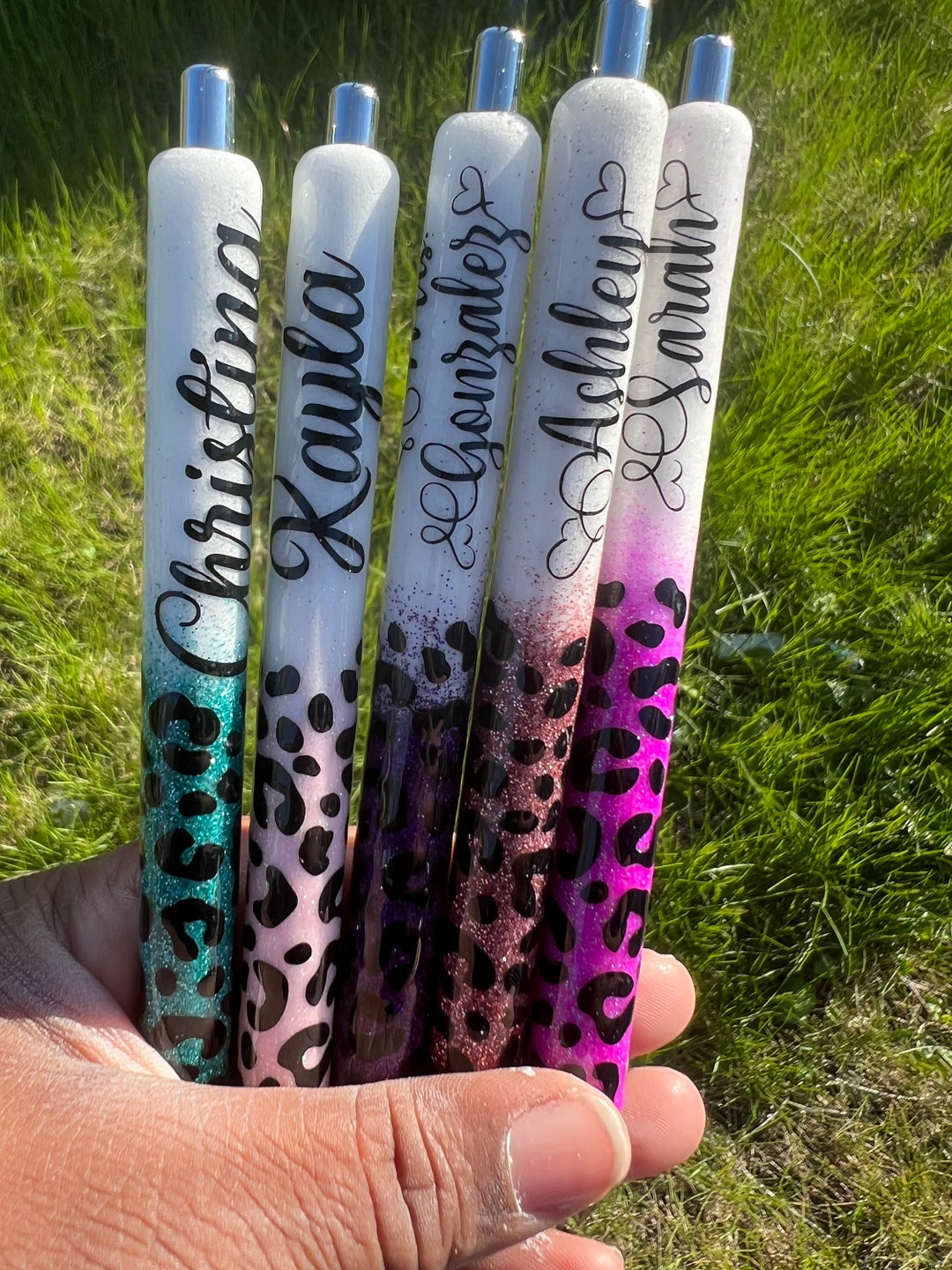 Glitter Pens, Leopard Pens, Glitter Leopard Pen, Leopard Glitter Pens ...