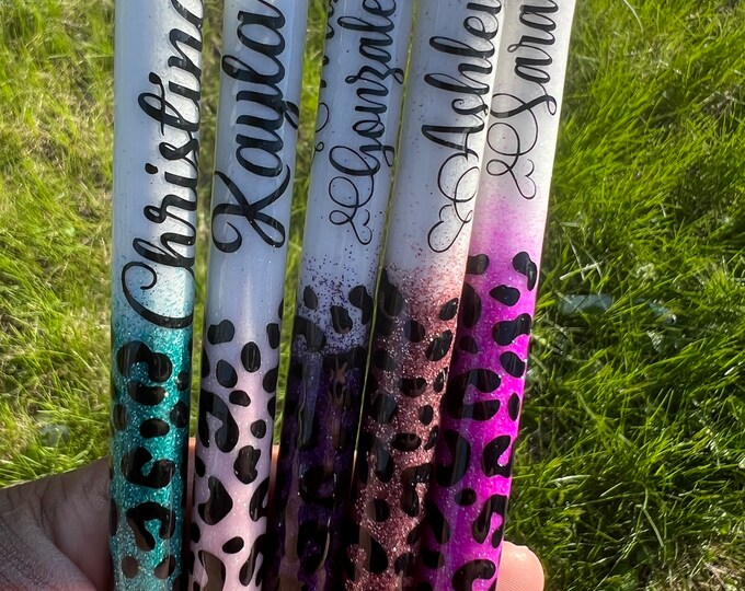 Glitter Pens, Leopard Pens, Glitter Leopard Pen, Leopard Glitter Pens ...