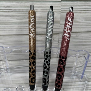Glitter Pens, Leopard Pens, Glitter Leopard Pen, Leopard Glitter Pens ...