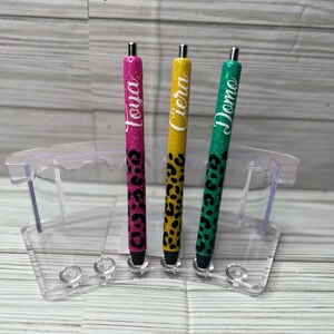 Glitter Pens, Leopard Pens, Glitter Leopard Pen, Leopard Glitter Pens ...