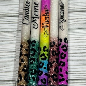 Glitter Pens, Leopard Pens, Glitter Leopard Pen, Leopard Glitter Pens ...