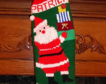 Knitted Christmas Stocking Pattern santa's | Etsy