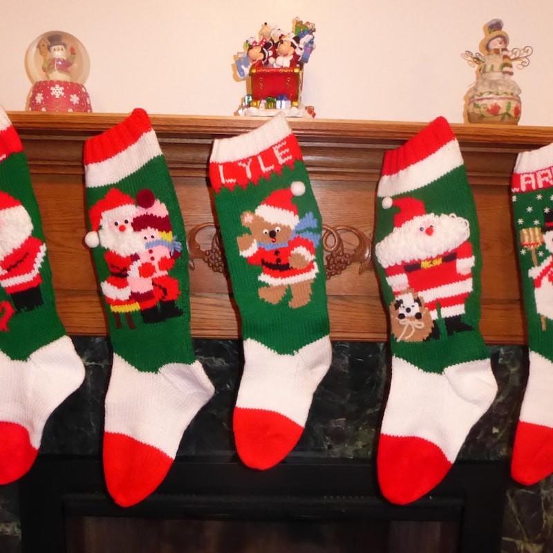 Knit Christmas Stocking Pattern - Etsy