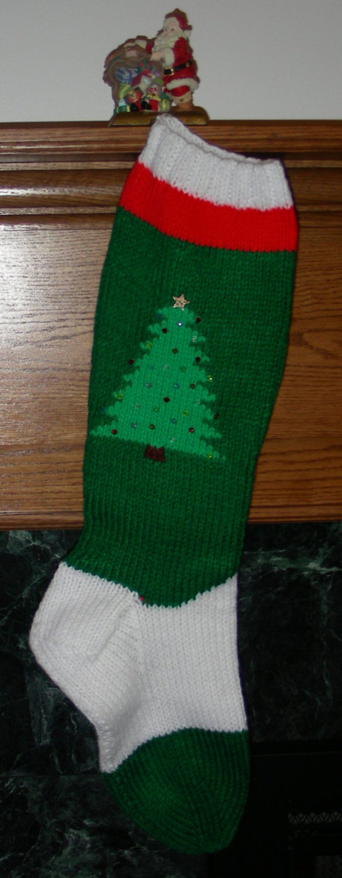 Knitted Christmas Stocking Kit - "santa's Here" - Etsy