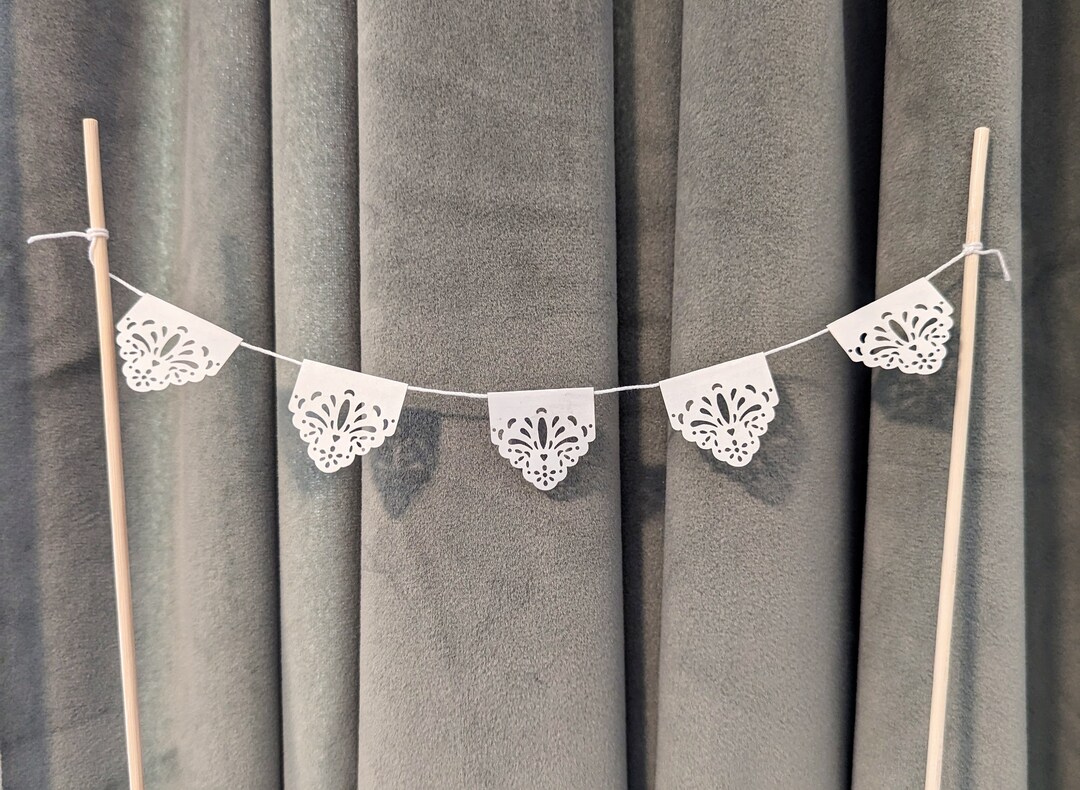 Mini Banner Birthday Cake Topper Papel Picado Cake Topper - Etsy
