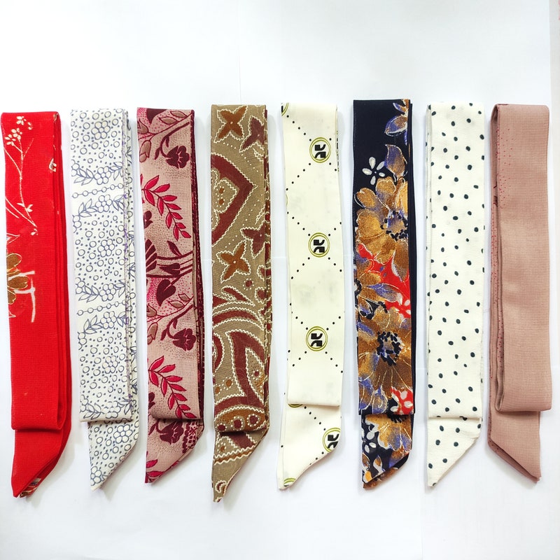 Silk Hair Ribbon Scarf - Etsy