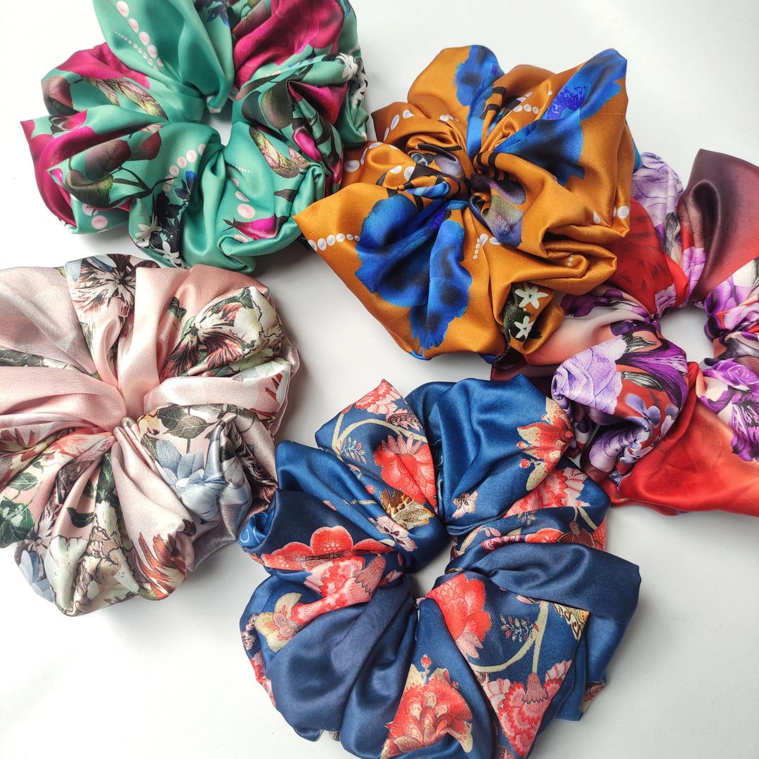 XXL Giant Jumbo Satin Scrunchies, Oversized Silky Jumbo Scrunchies - Etsy
