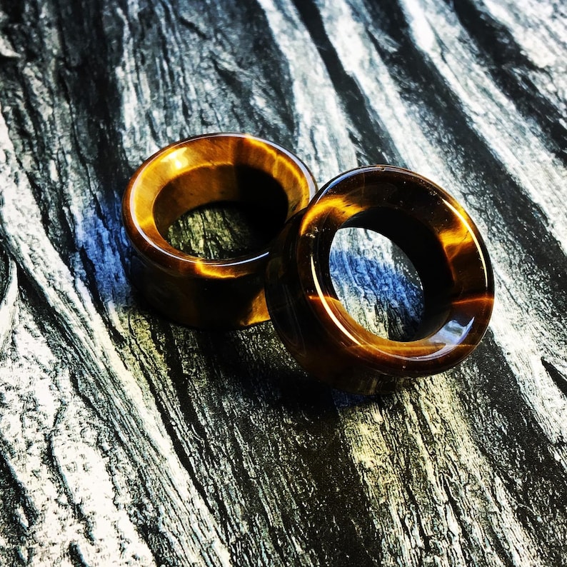 Tigers Eye Stone Tunnels Plugs Gauges Ear Stretchers - Etsy
