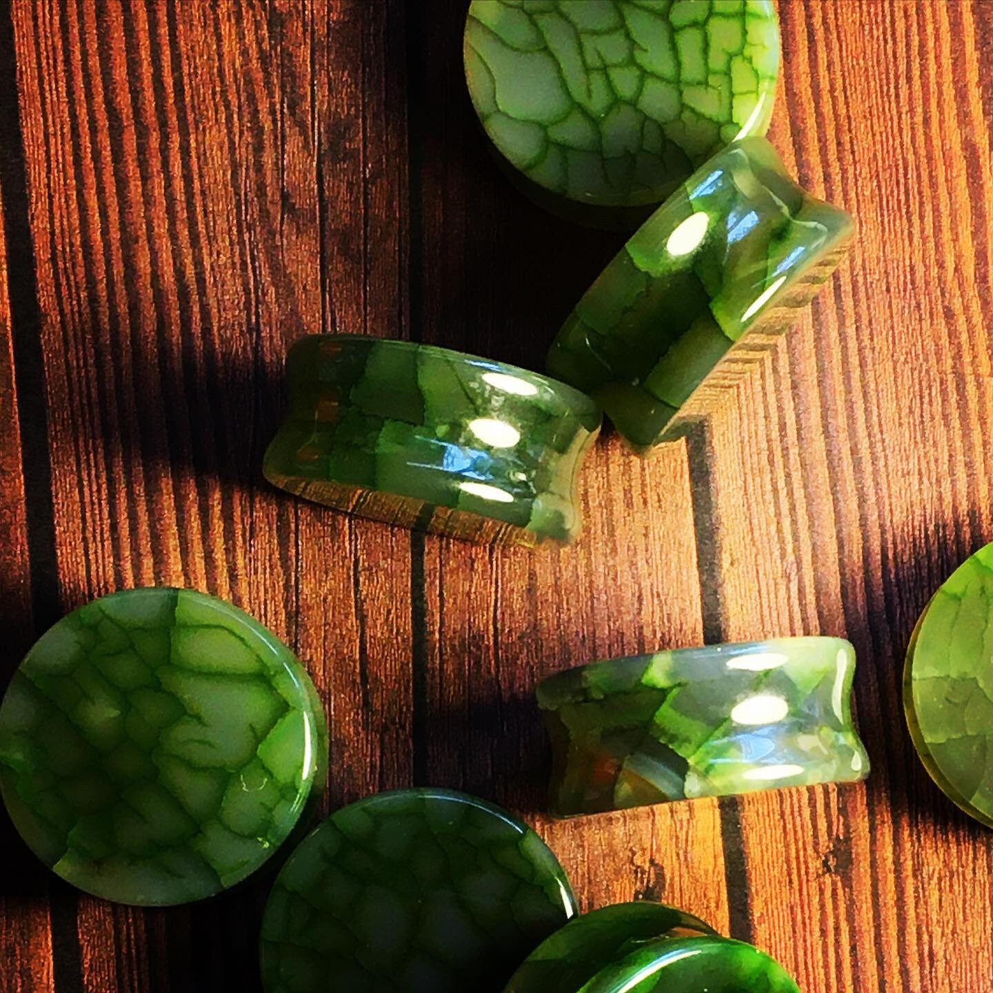 Dragon Scale Agate Plugs Double Flare Ear Stretchers - Etsy
