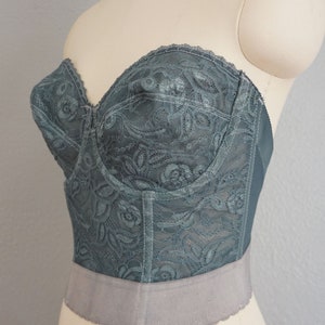 1970s Sea Dreams Sage Green Corset | Vintage 70s Backless Corset ...