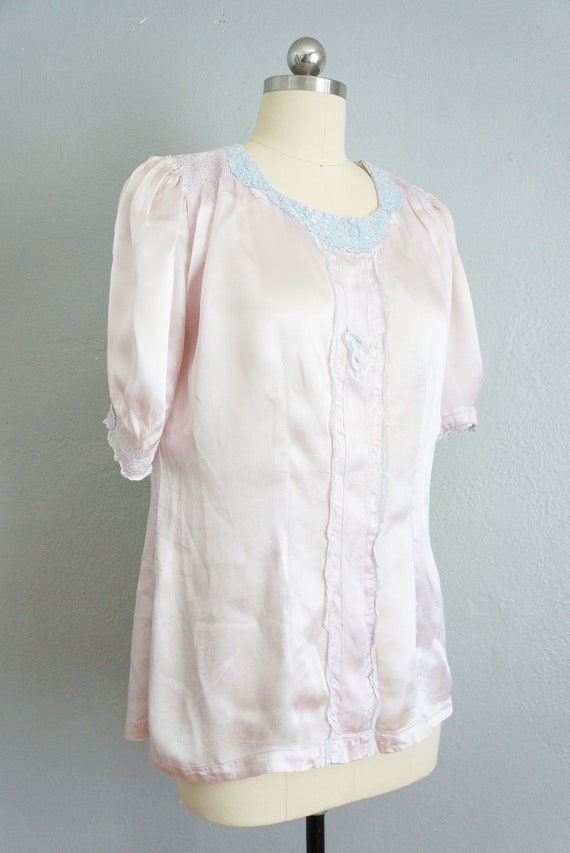 1930s/1940s Lavender Dreams satin top | vintage 40s p… - Gem