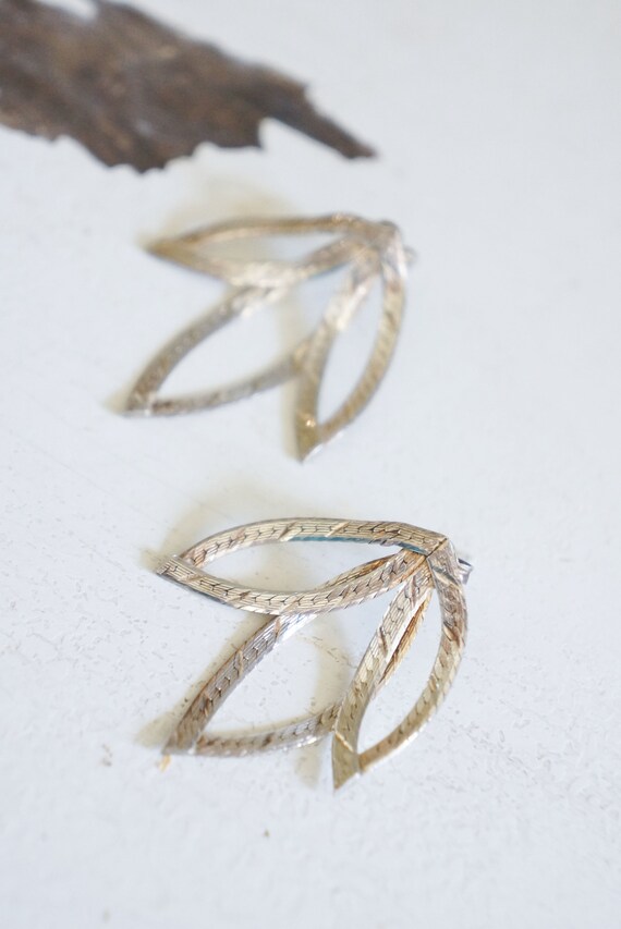 Vintage Lotus Flowers sterling silver earrings | vint… - Gem