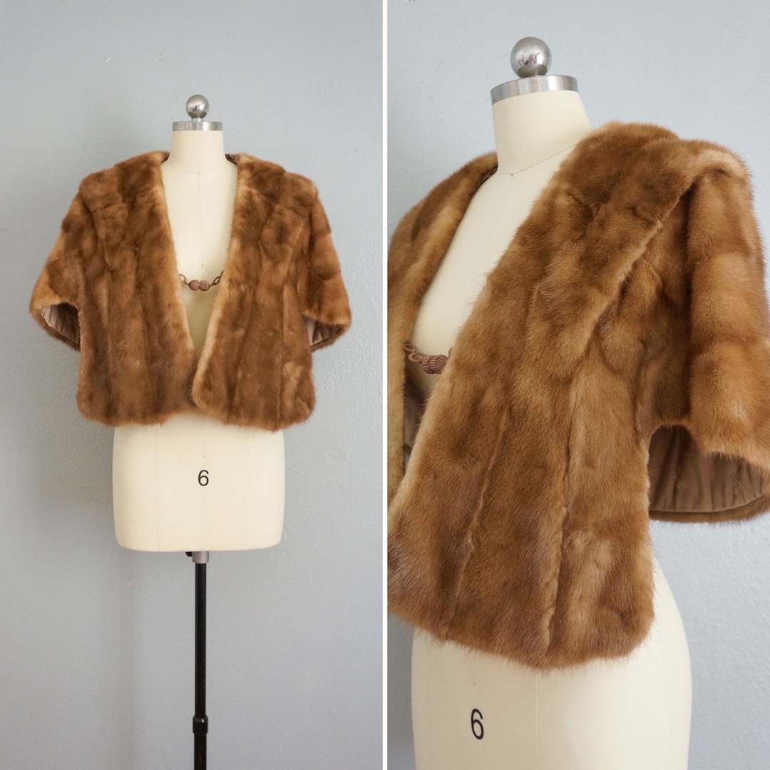 1950s Roasting Chestnuts Mink Fur Stole Vintage 50s Mink Fur Wrap 1950s ...