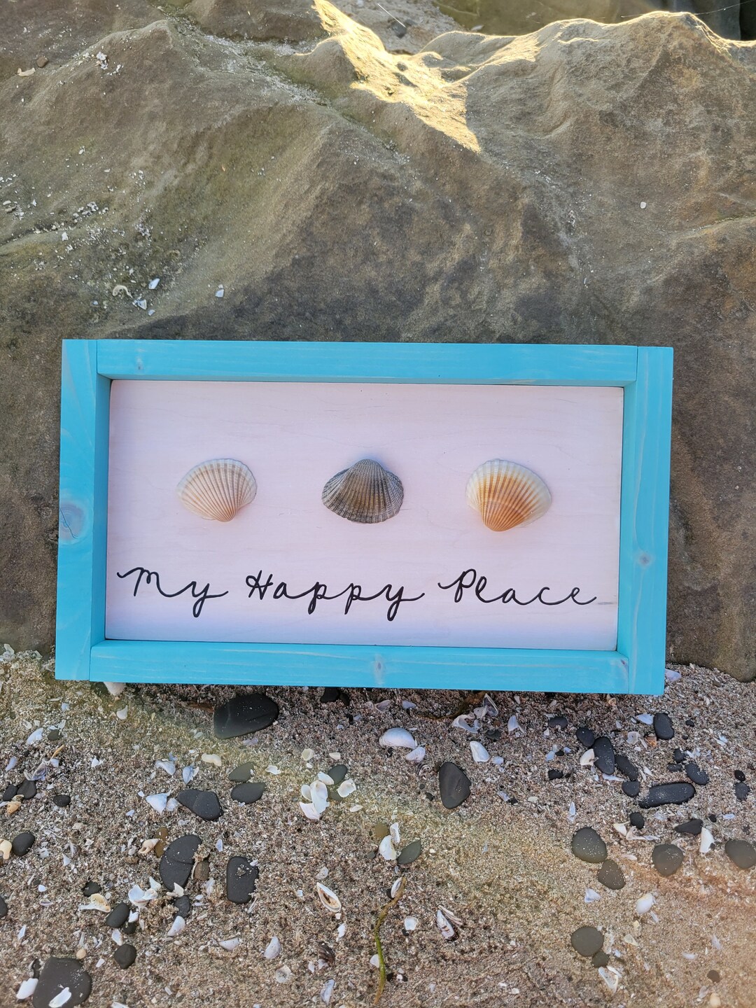 My Happy Place Wood Sign, Beach Decor, Beach Home Decor, Beach House ...