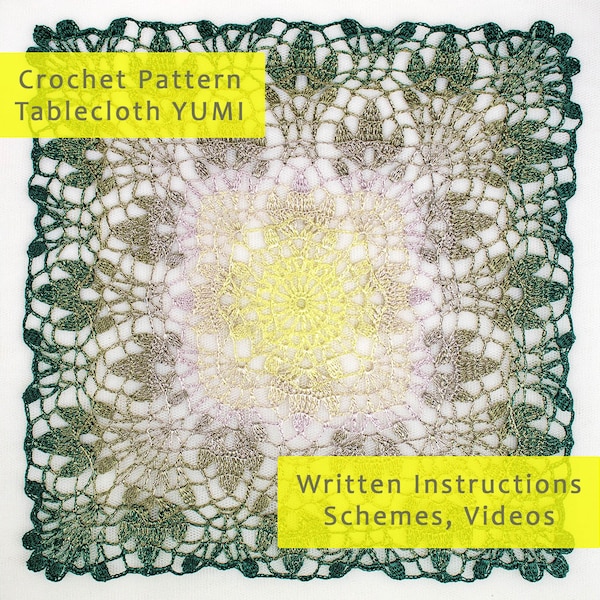 Crochet Patterns of Tablecloth ariana. PDF Pattern and Video Tutorials ...