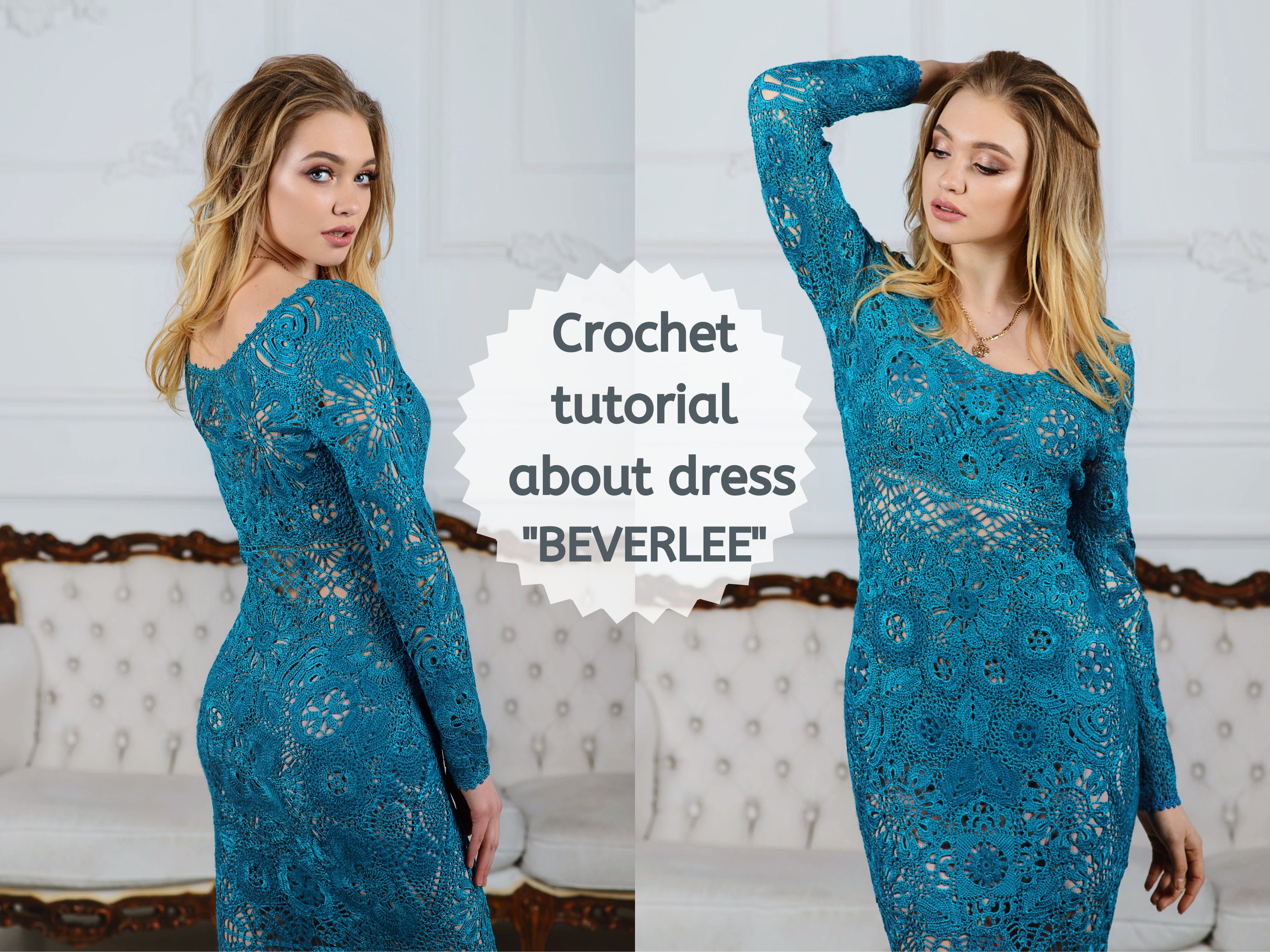 Crochet Dress Pattern. Crochet Video Tutorial Dress. PDF Tutorial and ...