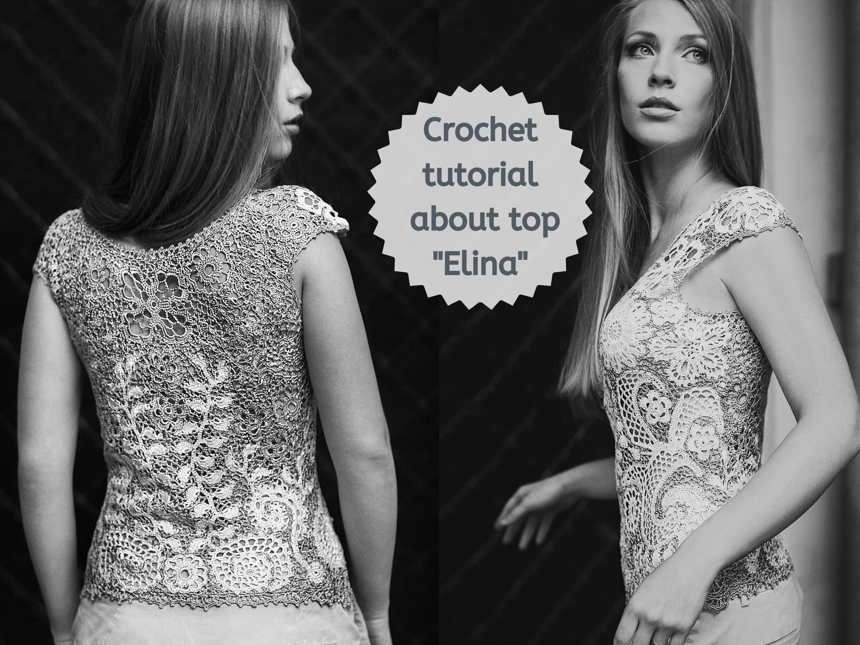 Irish Lace Crochet Tutorials: Elina Top Pattern+video Course | Secrets ...