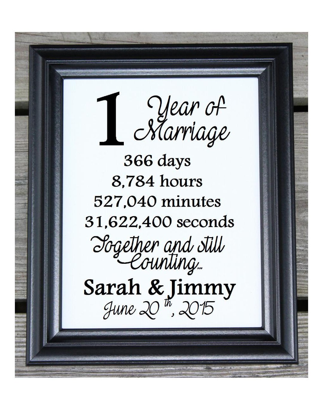 1st Wedding Anniversary Cotton Print | 1st Wedding Gift | 1 Year ...