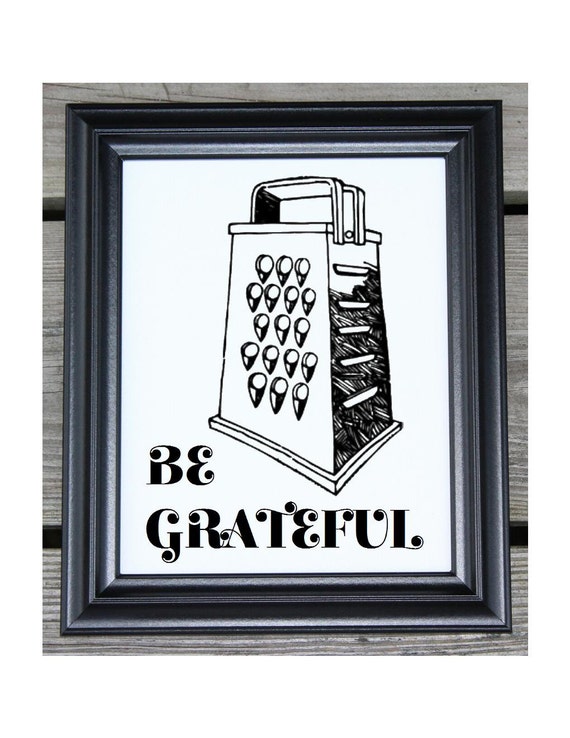 Be Grateful Kitchen Cotton Print Kitchen Decor Cheese | Etsy