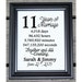 11th Wedding Anniversary Cotton Print | 11th Wedding Gift | 11 Years ...
