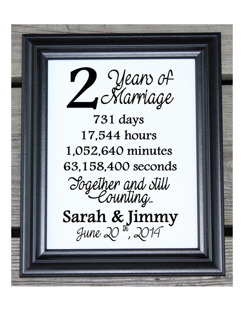 Cotton Anniversary Print | 2 Years Together | 2nd Anniversary | Days ...