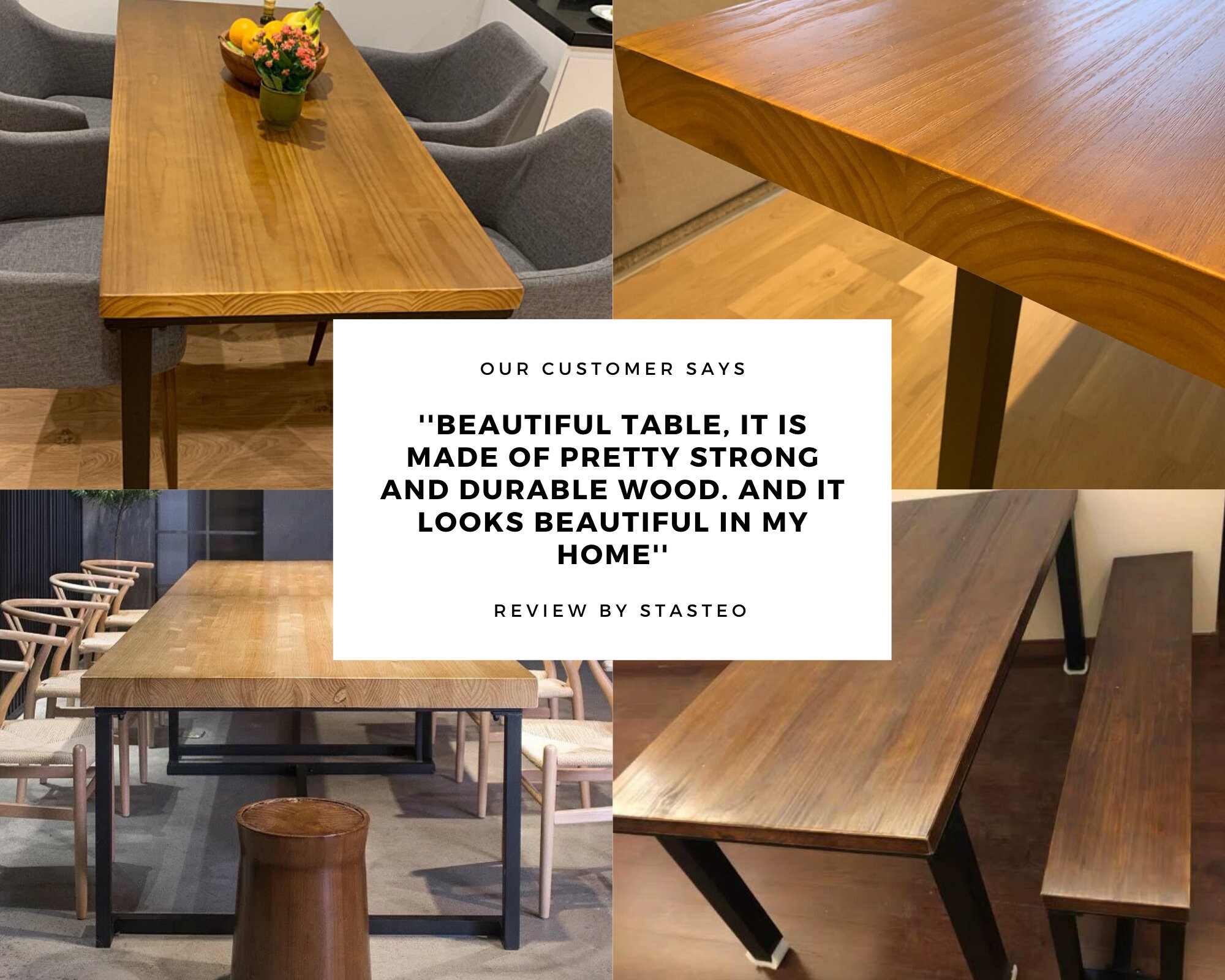 Modern Square Rustic Design Chunky Solid Light Ash Colour Wood - Etsy UK