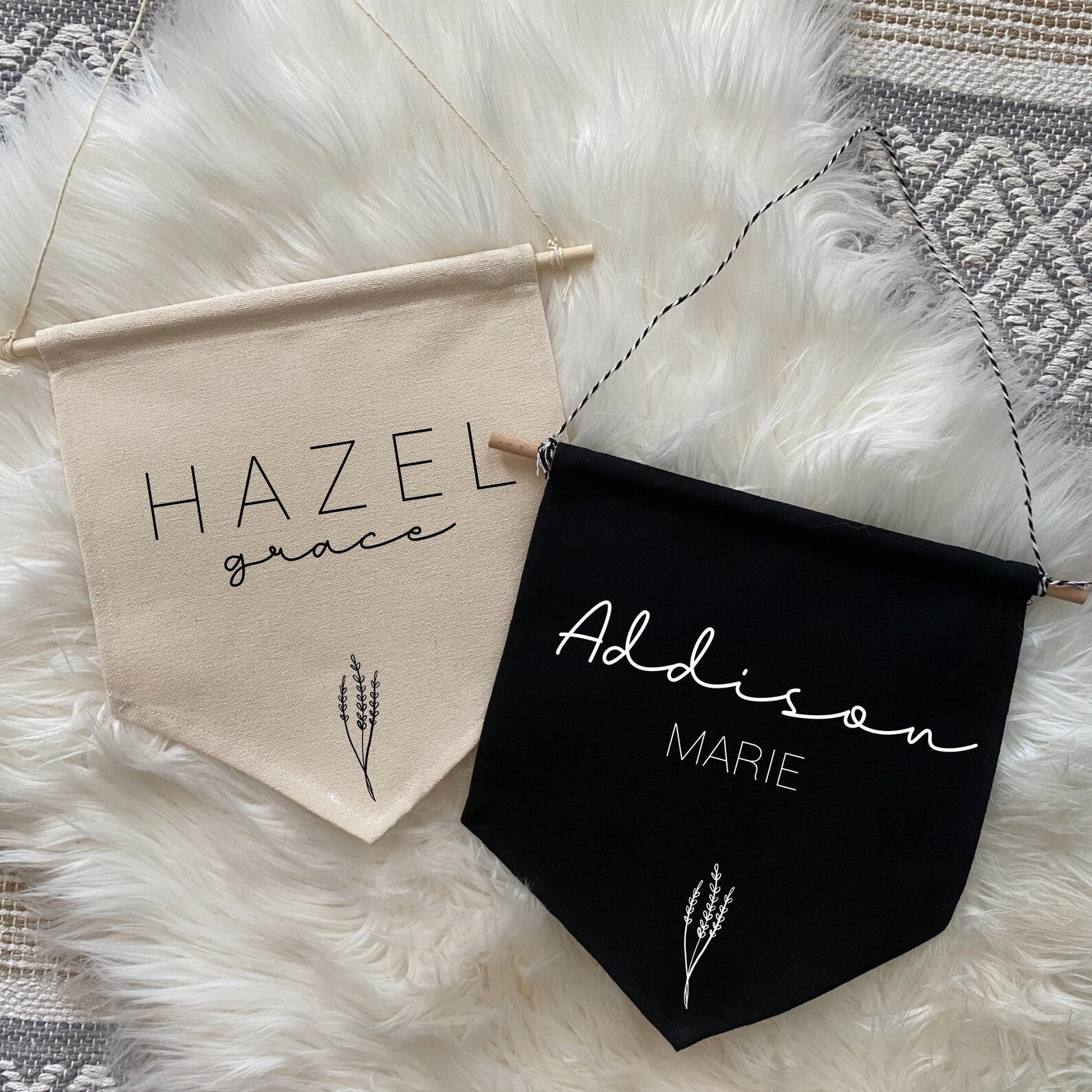 Custom Name Banner Canvas Banner Baby Personalized Banner - Etsy