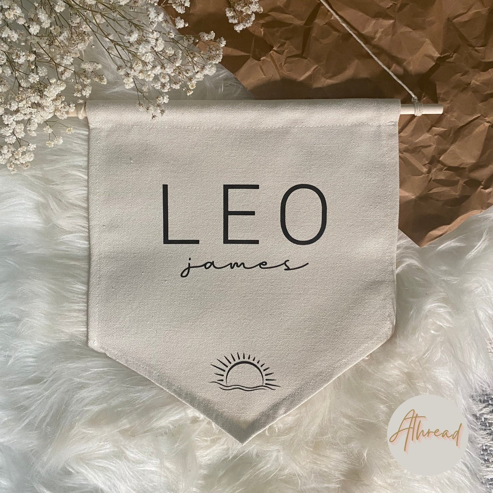 Custom Name Banner Canvas Banner Baby Personalized Banner - Etsy