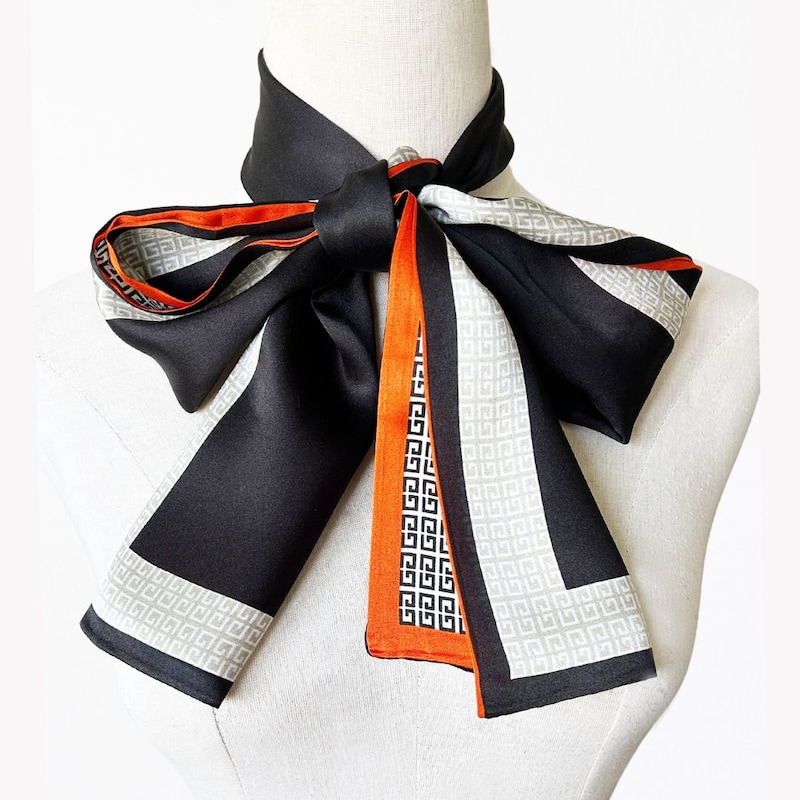 Orange Silk Scarf - Etsy