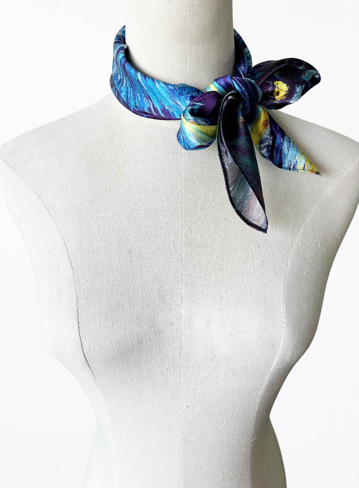 Starry Night Silk Scarf - Etsy