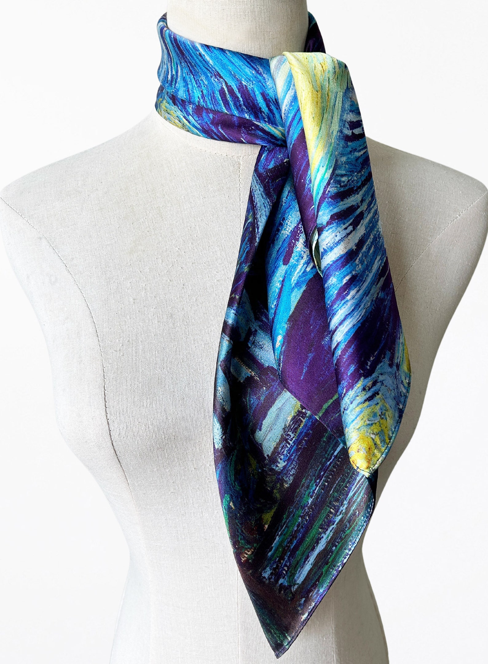 Starry Night Silk Scarf - Etsy