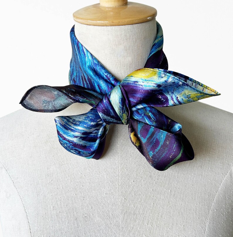 Starry Night Silk Scarf - Etsy