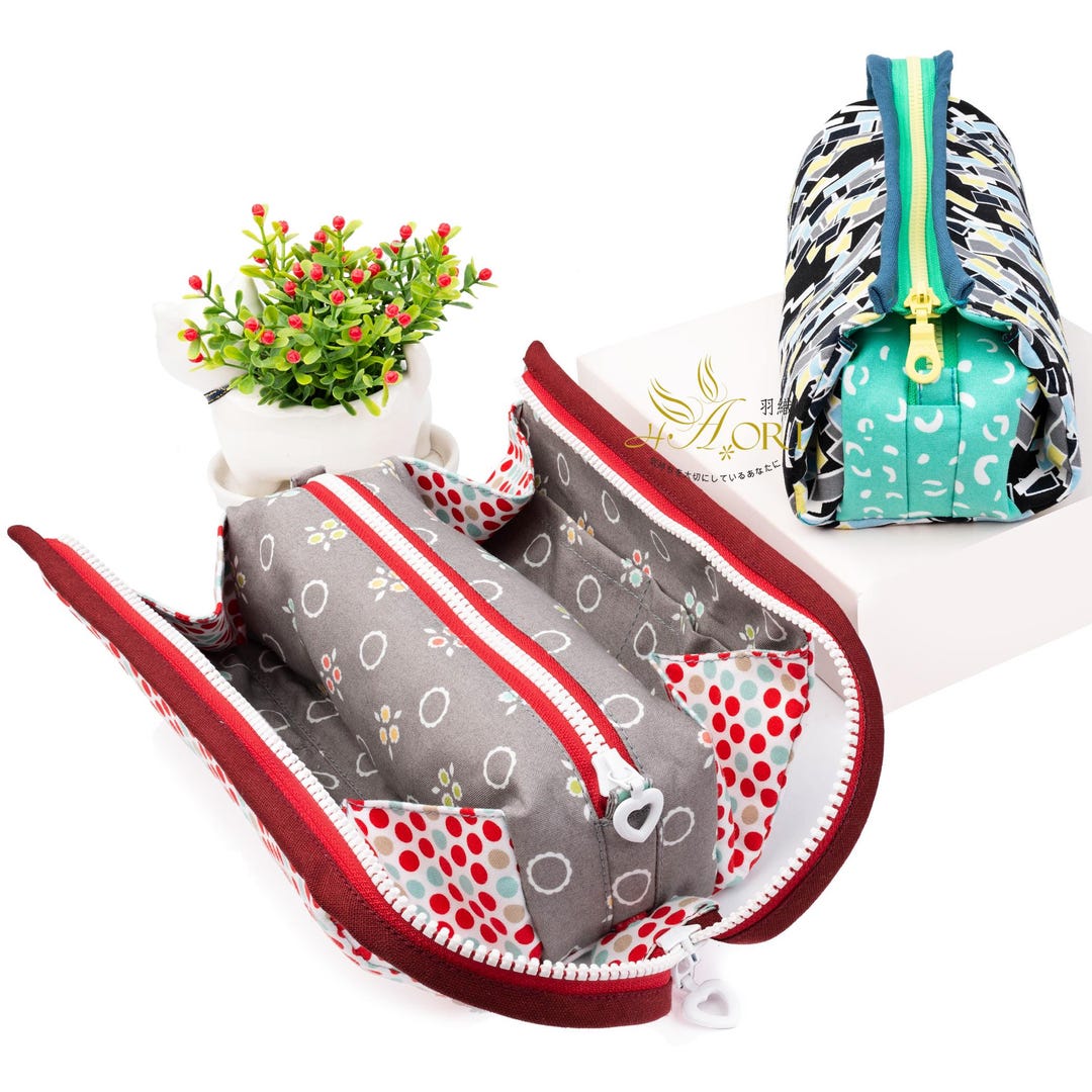 Double Layer Zipper Pouch - Etsy