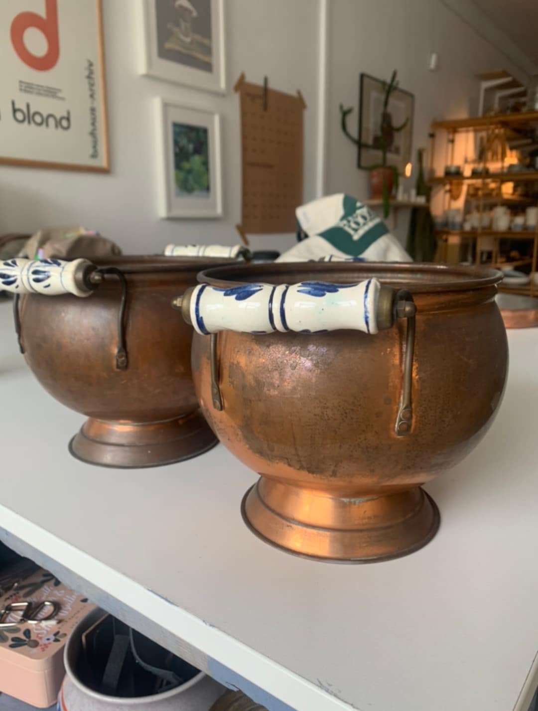 Copper Pot With Ceramic Handles - Etsy